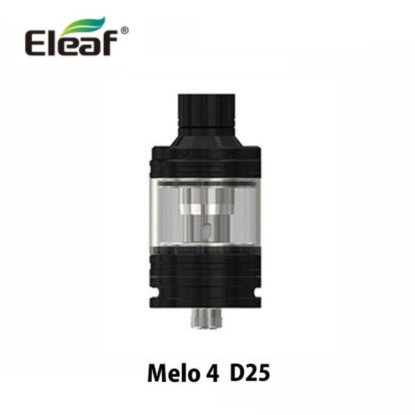 残り在庫数(本日0:00時点)：7ブラックEleaf の Eleaf Melo 4 D22/D25 アトマイザーは、直径 22mm/25mm、電子ジュース容量 2ml/4.5ml の新しいサブオーム タンクです。デュアル大型エアインレットは...