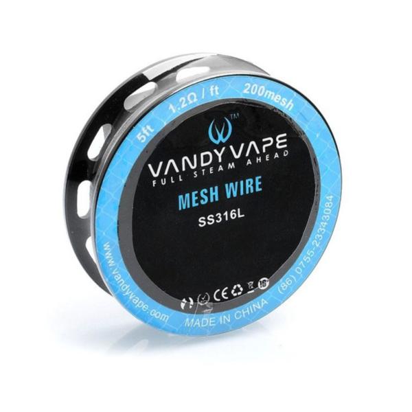 |在庫処分 セール| 残り在庫数(本日0:00時点)：6SS316L M 1.2ohm Vandy Vape メッシュワイヤー、SS316L ステンレススチール200メッシュ、152.4cm対応機種: Vandy Vape Mesh BF ...