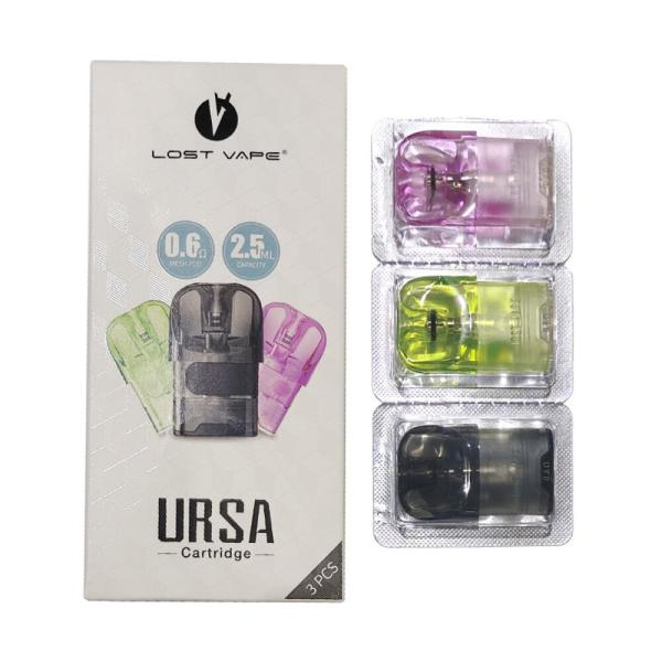 残り在庫数(本日0:00時点)：360.6Ωミックスカラー商品説明Lost Vape Ursa ポッドカートリッジは、Ursa Nanoシリーズをはじめとした対応機種向けに設計された交換用カートリッジです。容量は2.5mlで、抵抗値は0.6...
