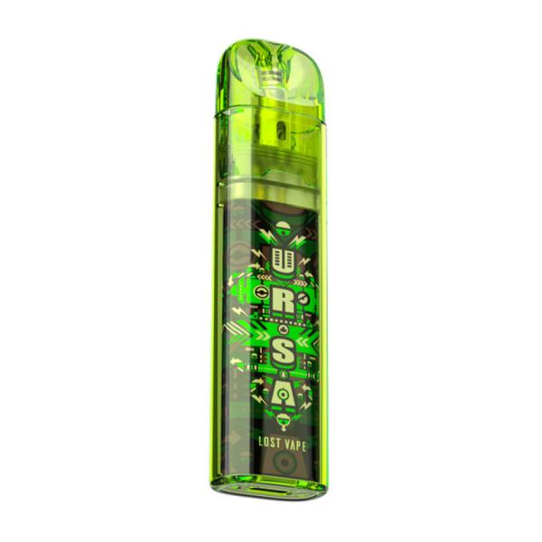 残り在庫数(本日0:00時点)：31グリーンロストべイプ(Lost Vape)Ursa Art ポッドシステムキット、内蔵 800mAh バッテリー、USB-C 充電システム、5 - 18 W の出力範囲、超コンパクトなデザイン、透明なシャ...