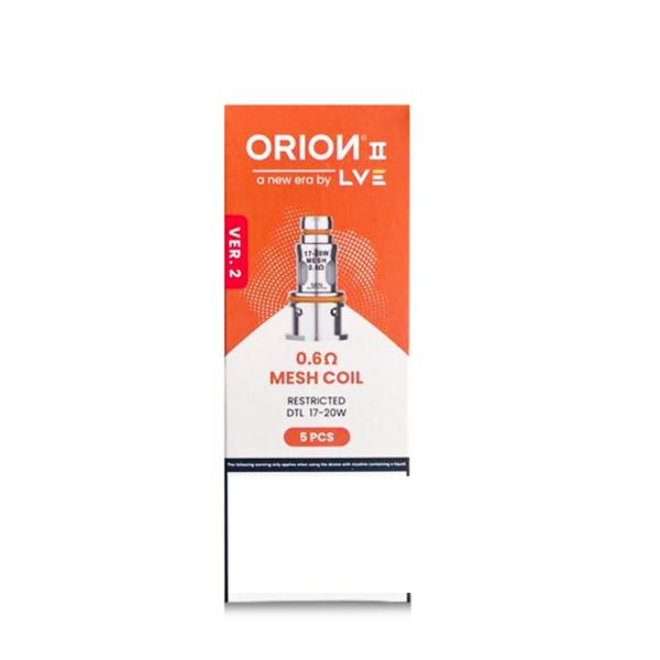 残り在庫数(本日0:00時点)：2メッシュ0.6ohm メッシュ0.6ohm(バージョン2)■ORION II 専用設計の高性能コイルLVE（旧Lost Vape）のORION IIに対応した専用メッシュコイル（5個セット）です。■優れた味...