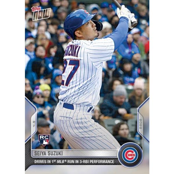 【カード内容】2022.4.9（日本時間4.10）　ブルワーズ戦（リグレー・フィールド）カブスの鈴木誠也外野手が、開幕2戦目となる本拠地でのブルワーズ戦に「6番・右翼」で先発出場。メジャー初打点、初タイムリーを含む3打数1安打3打点をマーク...