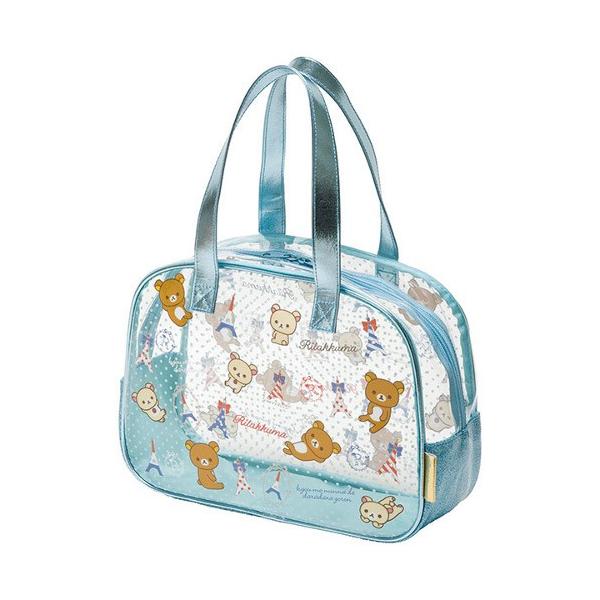 サマーグッズの定番！プールバッグが今年も登場♪ミニポーチ付。素材：塩ビ製、ボールチェーン付ミニポーチサイズ：約240×320×130mm