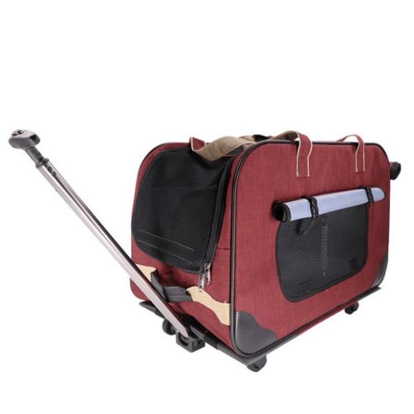 ☆本体サイズ☆:62*35*39cm、タイヤー付きのサイズ：62*35*46cm　重量:3.2KG　中小型ペットに　耐荷重15kg☆素材☆：ハンドル：アルミ合金、肉厚ナイロンメッシュ、内部ポリエステル、900Dオックスフォード　三面がメッシ...