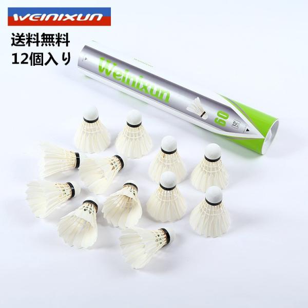 商品名：バドミントンシャトル数　量：12個入り材　質：羽製造国：中国■注意事項■※画像は、ご覧になっているモニターやPCなどの環境により、実物と多少カラーが異なる場合がございます。※個人採寸のため、多少の誤差がございます。あらかじめご了承く...