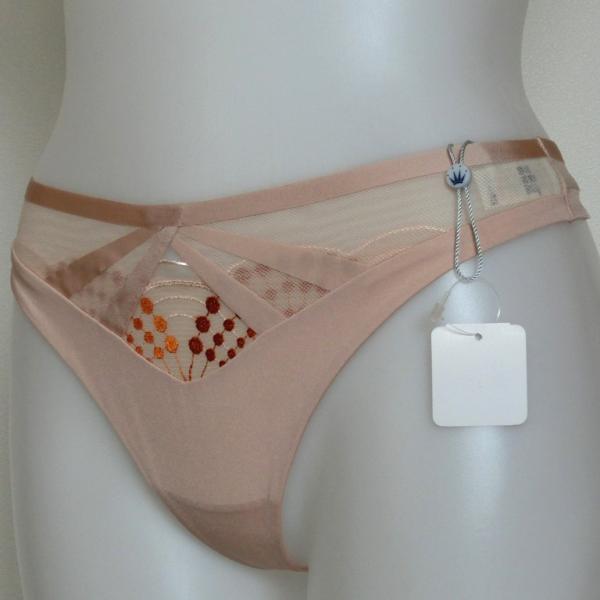 幾何学的なモチーフのレースボンディングテープで縁を仕上げたストレッチメッシュ【ブランド】・トリンプ最高峰ブランド・『VALISERE by Triumph』・ヴァリゼール バイ トリンプ・「Nouveau」シリーズ●商品番号 : 10200...