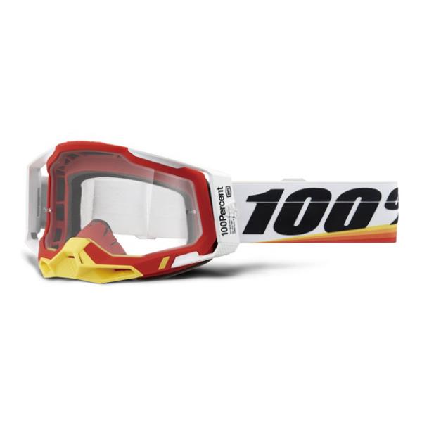 メーカー名： 100％ / 100パーセント商品名： RACECRAFT2 レースクラフト2 ゴーグルフレームカラー： Arsham Rd アーシャムレッドレンズカラー： クリア（透過率88〜92％）※透過率が低いほど、強い日差しに適したカ...