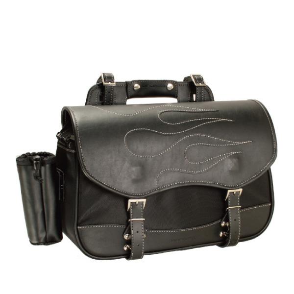 メーカー名： DEGNER / デグナー商品名： NB-96 ナイロンサドルバッグ / NYLON SADDLE BAG素材： PVC(合成皮革)/ナイロン本体構成： シングル（片側バッグ）サイズ： 縦27×横43×幅16（cm）※ボトルホ...