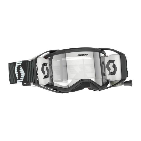 メーカー名： SCOTT / スコット商品名： プロスペクト2.0 WFS ゴーグルカラー： ブラック/ホワイト/クリアレンズWFSゴーグルは、雨や泥の中でのレースに最適で、WFS50ロールオフシステムを標準装備。泥が飛び散る状況でも広くク...