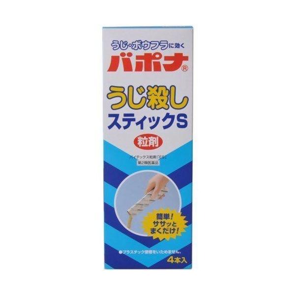 ササッと撒くだけウジ殺し。　バポナうじ殺しスティックSは、、スティックタイプの粒状殺虫剤ですので、液剤のように希釈の必要が無く、手を汚さずに使用できます。1回の散布で約4週間効果が持続します。プラスチック便槽を傷めません。蚊幼虫（ボウフラ）...