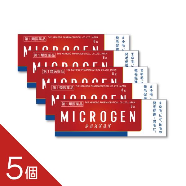 ミクロゲンパスタ8gは、2種類のテストステロン（男性ホルモン）を配合した外用タイプの育毛剤です。眉毛やヒゲなどの気になる部分に塗布しやすいクリーム状（パスタタイプ）で、ピンポイントに使用できます。有効成分が毛髪の成長環境を整え、脱毛の予防お...
