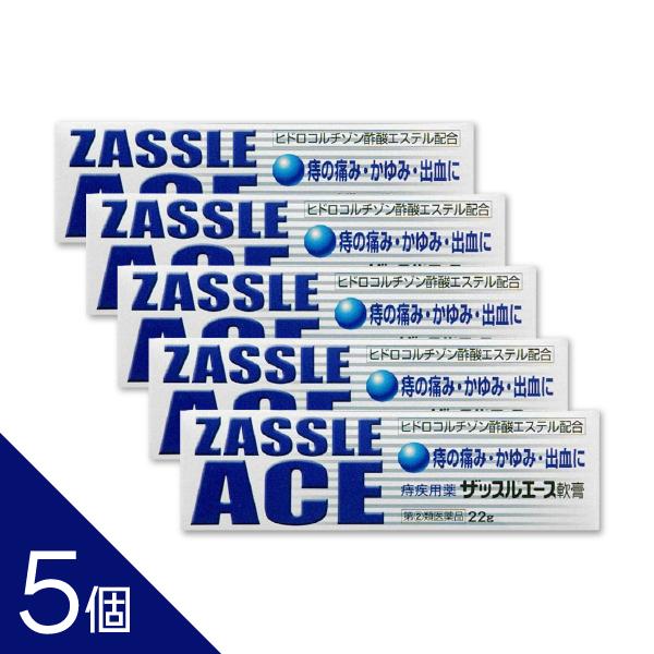 ザッスルエース軟膏 22g　【指定第2類医薬品】商品紹介●痔疾患は，静脈のうっ血が原因となって，炎症，痛み，かゆみ，出血を引き起こし，さらに肛門部の抵抗力が低下すると，腸内細菌や化膿菌等の感染によって症状が悪化して，複雑な痔となってしまいま...