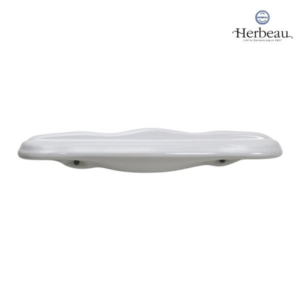 【Herbeau／エルボ】1215.20 チャーリー 壁掛けシェルフ Charlyフランスのサニタリー＆キッチン老舗ブランド「Herbeau（エルボ）」の壁掛けシェルフ。エレガンスな曲線を描く磁器製の白い飾り棚です。小物のディスプレイや洗面...