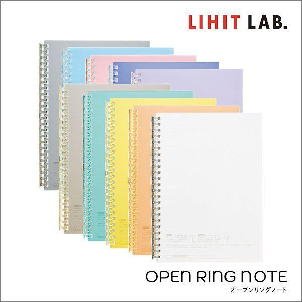 ●OPEN RING NOTE　オープンリングノート品番　：　N2724規格　：　Ａ５サイズ寸法　：　210×154×12 mmリーフ枚数　：　30枚収容枚数　：　専用リフィール 約40枚材質　：　ポリプロピレン／表紙，ポリカーボネード／綴...