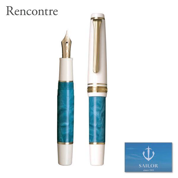 【発売日：2023年01月28日】●Rencontre ランコントル万年筆　ボディーカラー　：　ブルーシエル発売　：　Sailor／セーラー万年筆（made in Japan）種別　：　万年筆方式　：　カートリッジ・コンバーター両用式寸法　...