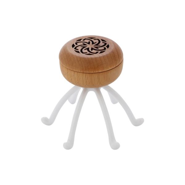 《アロマヘッドマッサージャー》香りとマッサージでリラックス美しい透かし彫りが施された木製の蓋がオシャレなアロマヘッドマッサージャーです。本体の蓋をスライドさせ、中に入ってるフィルターにお好きなアロマオイルを浸み込ませて使用できます。毎日頑張...