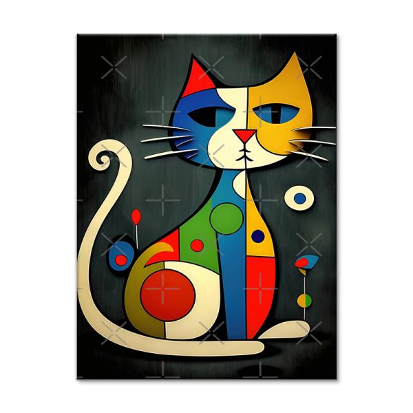 【商品説明】カラフルでモダンなデザインが目を惹くアート感あふれる猫のアート作品です。ビビッドな色彩を幾何学的に組み合わせ、遊び心と洗練された雰囲気でどこかピカソの画風を連想させます。シンプルでありながら印象的なフォルムは、お部屋のアクセント...