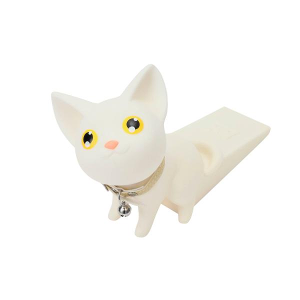 ※こちらはアウトレット商品です。商品に少しのキズ・汚れ、パッケージ無し・キズ・割れ等ありますが、使用には全く問題の無い完全未使用のアウトレット品です。※白猫好き必携！可愛いすぎる猫型ドアストッパー潤んだ瞳でこちらを向く姿が、愛らしくてたまら...
