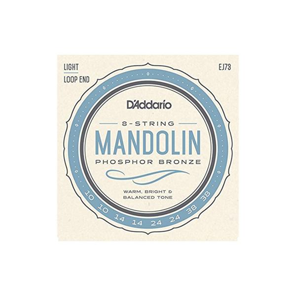 D'Addario マンドリン弦 EJ73 Mandolin Phosphor Bronze Light です。D'Addarioマンドリン・ファミリー・ストリングスは、David Grisman、Mike Marshall、Ricky S...