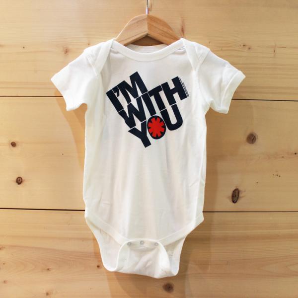 レッドホットチリペッパーズ、アイム・ウィズ・ユーのロゴがプリントされたロンパースです！サイズ : 18-24ヶ月
