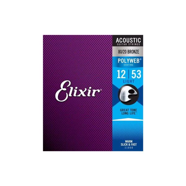 ElixirからPOLYWEB 11050アコースティックギター弦が入荷しました！ポリウェブコーティングとは、ギターの巻弦に精密かつ正確に施す、ハイブリッドポリマーです。普通の弦をしばらく弾き慣らした後のような音質と、耳障りなフィンガーノイ...