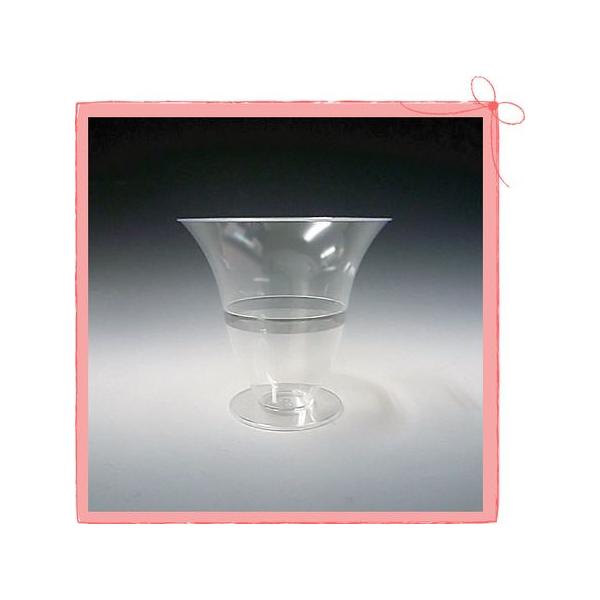 デザートカップ PS88-180A◆色/柄：透明◆入数：10個◆サイズ：口径88x高さ83mm◆容量：180cc◆材質：PS◆耐熱温度：80℃スマートなデザインで可愛いくておしゃれなパフェ容器。