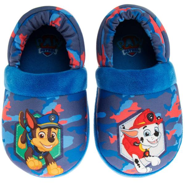 パウパトロールの チェイスとマーシャルのモコモコ感とカモフラ柄がカッコいい子供用ルームシューズ暖かく、脱げにくいスリッポンスタイルソールには滑り止め付き内側はフリース素材USサイズ(目安)5/6(13-14cm)・7/8(14-15cm)・...