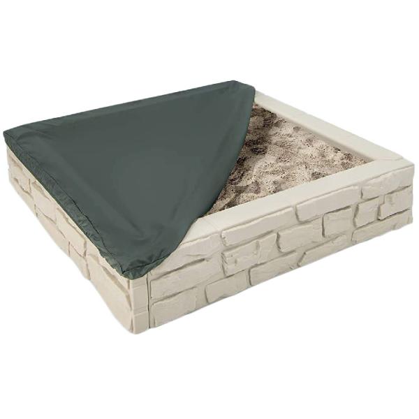 サイズ(約)：120W×120L×25H cm　（内寸114W×114L×25H cm）容量：砂　約195kg材質：高密度ポリエチレン動物から砂場を守るカバー付き遊んでいない間に動物に砂場を 荒らされてしまったり、 風で砂が舞ってしまうのを...