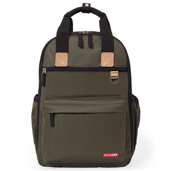 【商品説明】メーカー：SKIP HOPサイズ：W33×L15×H42cm・大容量で両手の自由が嬉しいリュックタイプ・ベビーカーのハンドルに簡単に取付用ストラップ付き・洗濯可能クッション入りオムツ替えシート付き。・ラッピング可(ラッピングバッ...