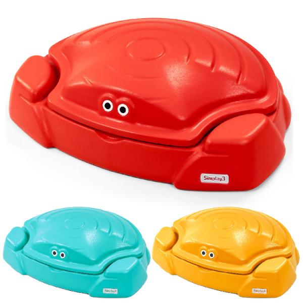 メーカー：Simplay3サイズ(約)：L 85cm × W 66cm × H 26cm重さ(約)：3.4kg砂容量：約3.8kgまで対象年齢：1歳半から5歳頃 (メーカー参照)室内、屋外に設置できるカニさんの砂場です。バルコニーにも設置で...