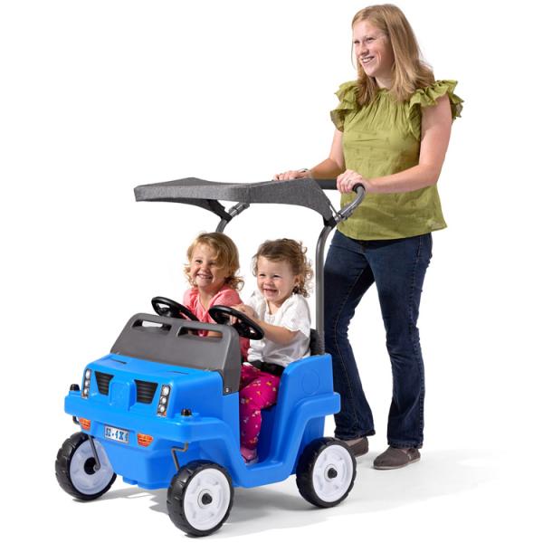 メーカー：Step2サイズ(約)：89L×63.5W×99H cm重さ(約)：8kg対象年齢：1歳半から5歳頃(約23kg)(メーカー参照)安全基準：ASTMアウトドア派必見！普段の公園や保育園へのお見送り、お迎えにもシートベルトで安全な乗...