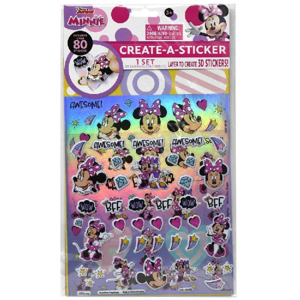 キャラクター：ミニーマウス対象年齢：3歳以上(メーカー参照)３シートの異なるデザインを足して１枚の可愛いステッカーを作ろう！大活躍なシール、もらえると嬉しくて、楽しくなるシールセット。ごほうび用として、ギフトや、お手紙用として大好評です。【...