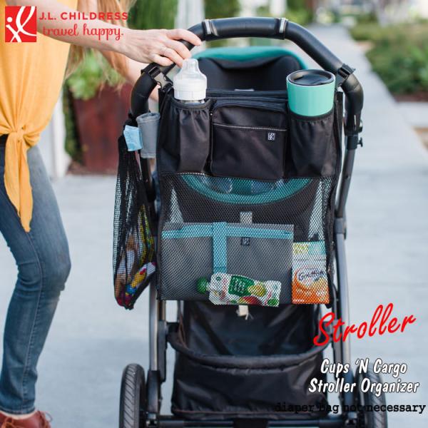 メーカー：J.L.CHILDRESSサイズ：43×36×2cm（バッグ部分＋メッシュ部分）重さ：240g材質：ナイロンセット内容：本体 １個仕様：ポケットにオムツや哺乳瓶などの小物を入れられます大小７つのポケットがついて用途に合わせて使えま...