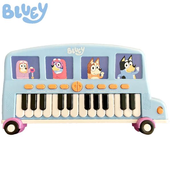キャラクター：ブルーイサイズ：BOX(約)：L30×W34×H6 cm対象年齢：3歳以上オーストラリア発、全世界で人気爆発中のアニメ『ブルーイ』のピアノ楽器おもちゃデモソング、効果音、楽器、リズム、様々なボタンの仕掛けで楽しめる可愛い、バス...