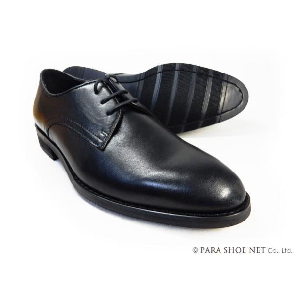 PARASHOE 本革 プレーントゥ ビジネスシューズ 黒（ブラック）ワイズ（足幅）3E（EEE）22cm（22.0cm）、22.5cm、23cm（23.0cm）、23.5cm、24cm（24.0cm） 【小さいサイズ（スモールサイズ）革靴...