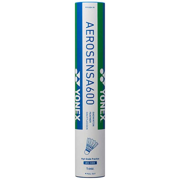 温度表示番号1〜7【仕様】素材：水鳥羽根＋天然コルク温度別適正１／３３度以上２／２７〜３３度３／２２〜２８度４／１７〜２３度５／１２〜１８度６／７〜１３度７／7度以下ヨネックス バトミントン シャトル エアロセンサ600 12個入り 1ダー...