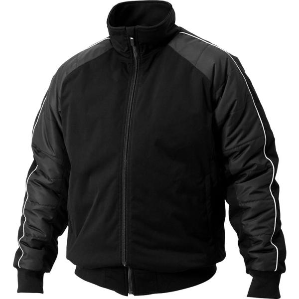 【商品名】野球 グラウンドコート 防寒【カラー】1900【素材】本体／ポリエステル100％、切替部／ポリエステル100％、裏地／ポリエステル100％（中綿キルティング）、フライス／アクリル90％・ウール10％【機能】防風、保温【原産国】ベト...