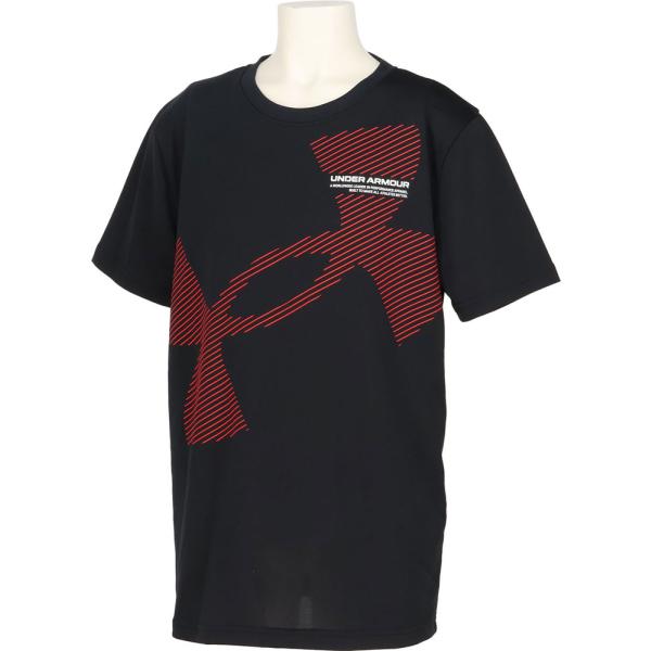 【商品名】UA TECH SUPER BIG LOGO SHORT SLEEVE T-SHIRTUAテック スーパー ビッグロゴ ショートスリーブ Tシャツ（トレーニング/BOYS）【カラー】410MidnightNavy【サイズ】サイズ/...