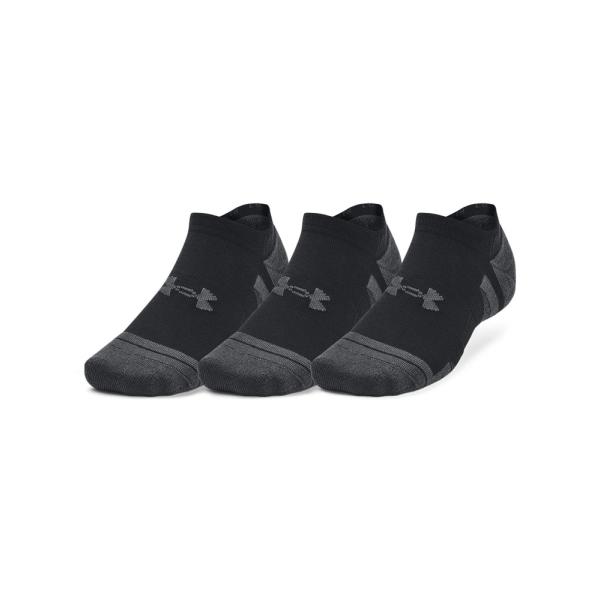 【商品名】UA PERFORMANCE TECH NO SHOW SOCKS （3P） / UA パフォーマンステック ノーショー ソックス （3足セット）【カラー】001/Black/Black【特徴】足元の快適さは、パフォーマンスの質を...