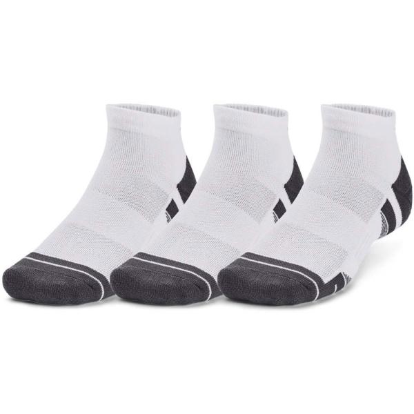 【商品名】UA PERFORMANCE TECH LOW CUT SOCKS （3P） / UAパフォーマンステック ローカット ソックス （3足セット）【カラー】100 / White / White / Jet Gray【素材】ポリエス...