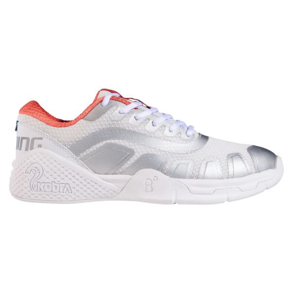 【商品名】RECOIL KOBRA リコイル コブラ レディース ハンドボール ハンド シューズ ハンドボールシューズ 靴 インドア 軽量【素材】プレーンニット【カラー】0708ホワイト×コーラル【重量】259g(片足24.5cm)【特徴】...