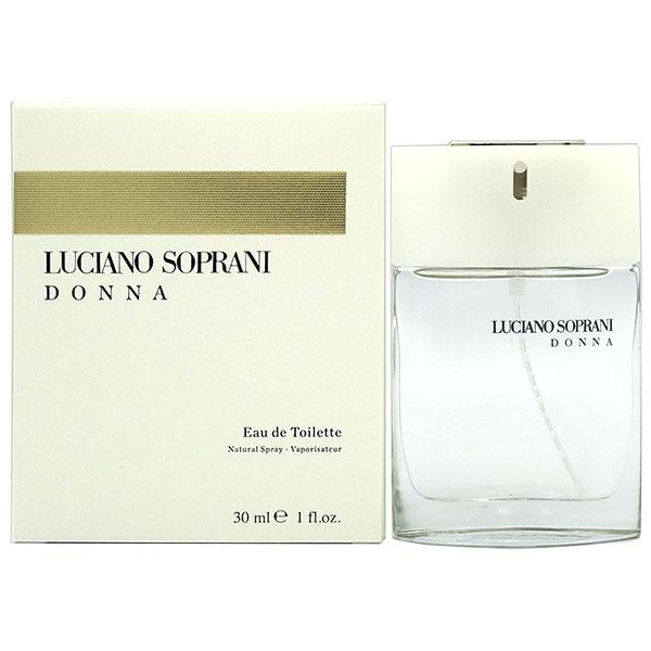 ルチアーノ・ソプラーニ 　ドンナ　　EDT SP 30mlfor womanルチアーノ・ソプラーニ　ウォモ　のペアフレグランス。マンダリンとベルガモットの爽やかで弾けるような香りのトップに、ローズ、ジャスミンサンバックのゴージャスなフローラ...