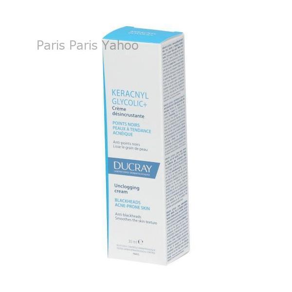 Ducray Keracnyl Glycolic+ 黒ずみケアクリーム 30mlは、肌のキメを整え、すこやかな肌を実現するために開発されたクリームです。わずか2日で黒ずみを目立たなくすることを目指し、9歳以上のお子様にも安心してお使いいただ...