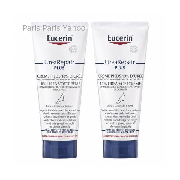 Eucerin 尿素10％ フットクリーム 2 × 100mlは、特に乾燥した足やひび割れかかとのケアに最適なフットクリームです。軽やかでべたつかないテクスチャーで、すぐに肌になじむウォーターインエマルジョンオイルを使用しており、うるおいを...