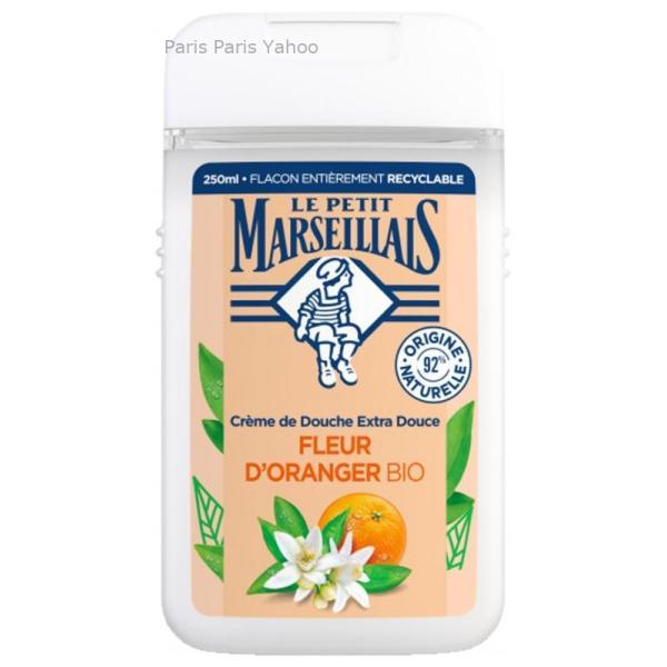 Le Petit Marseillais シャワークリーム オレンジブロッサム Creme de Douche Extra Douce Fleur d'Oranger Bio 250mlは、クリーミーな泡とミルキーなテクスチャーが特徴の全身...