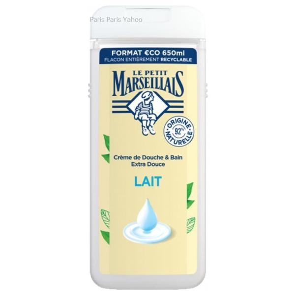 Le Petit Marseillais シャワー クリーム ミルク Creme de Douche &amp; Bain Extra Douce Lait Bio 650mlは、全身をやさしく洗い上げるための洗浄料です。スイートアーモンド...
