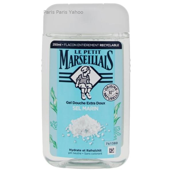 Le Petit Marseillais エクストラジェントル シャワージェル シーソルト Gel Douche Extra Doux au Sel Marin 250mlは、日々のボディケアに最適な全身用洗浄料です。パインとシーフェンネル...