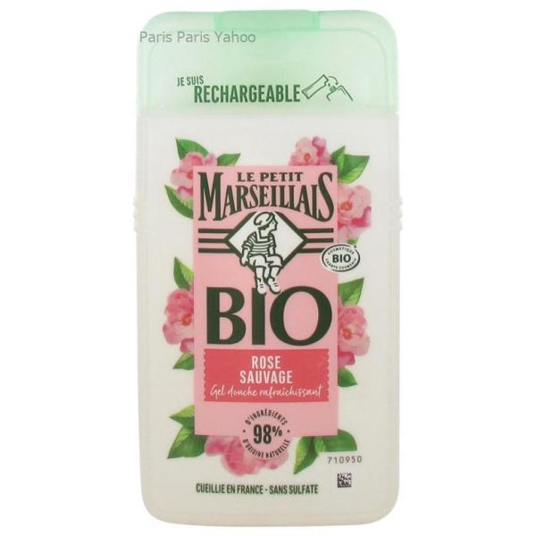 Le Petit Marseillais シャワージェル ワイルドローズ Gel Douche Rafraichissant Rose Sauvage Bio 250mlは、毎日のシャワータイムを心地よく彩る全身用洗浄料です。オーガニックワ...