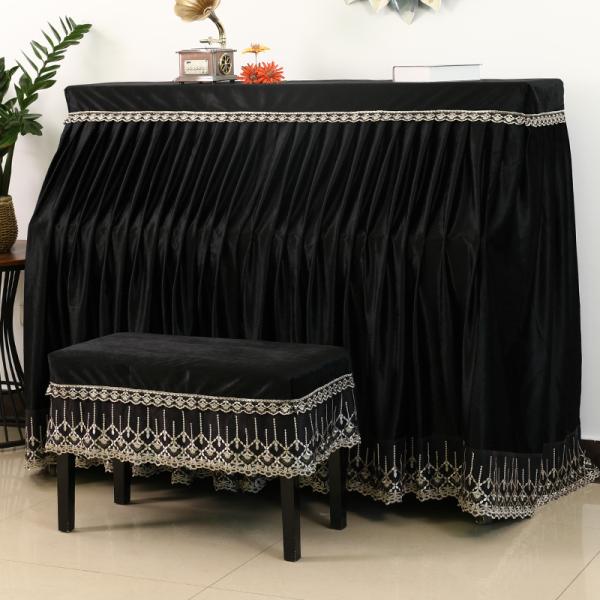 【素材】ポリエステル　【サイズ】 ピアノカバー 約横153*幅34*高さ120cm  国内外のアップライトピアノのフルカバーとしてご使用頂けます。ほとんどのサイズのピアノに適合します。【耐久性】丈夫で軽い素材で、洗いやすく、耐久性があり。「...