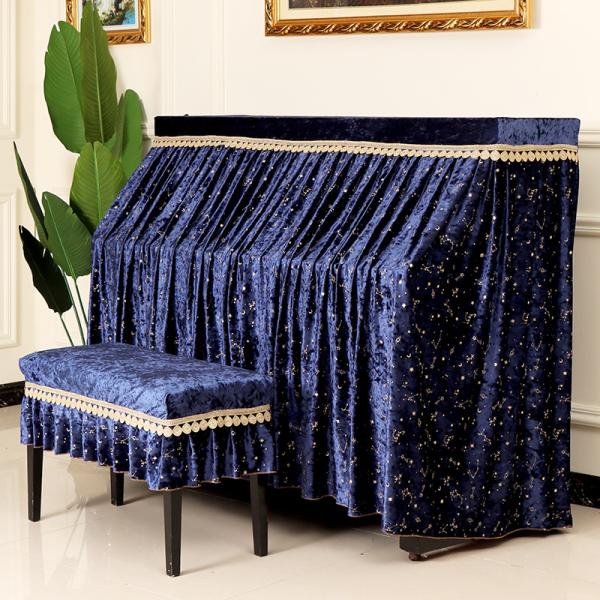 【素材】ポリエステル　【サイズ】 ピアノカバー 約横153*幅34*高さ120cm  国内外のアップライトピアノのフルカバーとしてご使用頂けます。ほとんどのサイズのピアノに適合します。【耐久性】丈夫で軽い素材で、洗いやすく、耐久性があり。「...